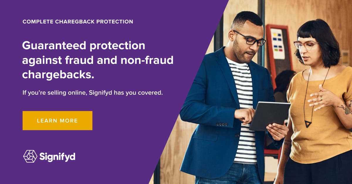 Guaranteed protection against fraud and non-fraud chargebacks | Signifyd