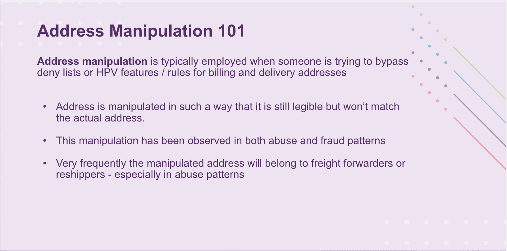 Shipping fraud with address manipulation: merchant tips